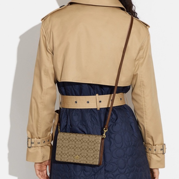 Coach | Bags | Coach Boxed Anna Foldover Clutch Crossbody And Card Case ...